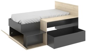 Aldo Multifunkční dětská postel s úložným prostorem, psacím stolem Mak II