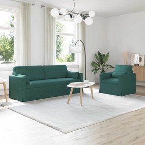 Set pohovek 2 ks Tmavě zelená textil 3407584