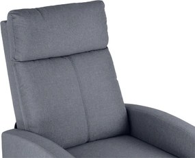 Relaxační polohovací TV křeslo CALMO — látka, šedá