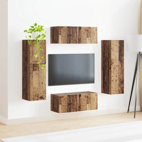 Sestava TV skříněk 4 ks Staré dřevo Kompozitní dřevo 3409040