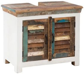 furniture-nabytek.cz - Masivní skříňka pod umyvadlo Perano z recyklovaného dřeva, lakovaná, bílá/barevná