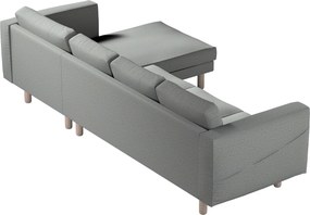 Potah na pohovku IKEA Norsborg 4-místná se šezlongem barva modrá látka pletený vzor