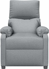 Masážní křeslo světle šedé textil 322456