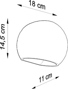 Sollux Lighting Keramická nástěnná lampa GLOBE