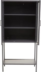 Šedá ocelová vitrína 75x150x35 cm Acier – Premier Housewares