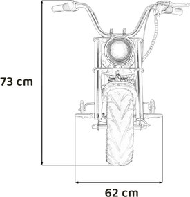 Ramiz Motocykl Chopper Warrior oranžový