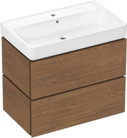 Hansgrohe Xilesa E - Skříňka s umyvadlem, 78x73x48 cm, 2 zásuvky, dub kašmírový 54397550