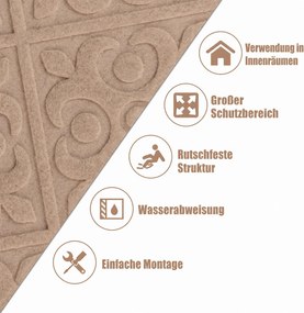 Costway 15 Koberce na schody Protiskluzové koberce na schody 76 cm x 20 – béžový