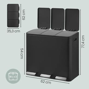 Odpadkový koš na tříděný odpad LTBB35254BZ02