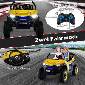 Costway 2místné 12V dětské auto s hudbou a světlomety 118 x 74 x