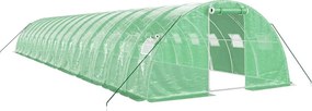 Skleník s ocelovým rámem zelený 64 m² 16 x 4 x 2 m 3188067