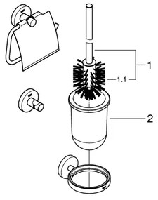 GROHE 41204DC0 - Sada doplňků pro toaletu 3 v 1 START nerez