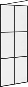 Zástěna do průchozí sprchy čiré ESG sklo 80 x 195 cm černá 151023