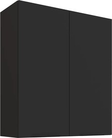 ARIA cc | horní skříňka 80 G-90 2F policová | 80 cm | VYSOKÁ | ANTI FINGERPRINT povrch | černá