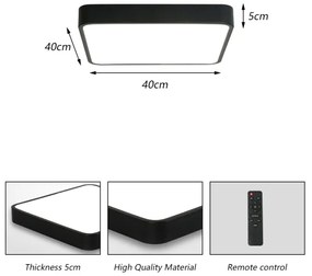 Brilagi - LED Stmívatelné svítidlo POOL SQUARE LED/36W/230V 40x40 cm černá + DO