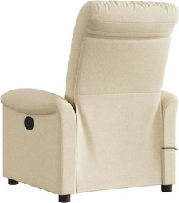 Elektrické masážní polohovací křeslo krémové textil 3303252