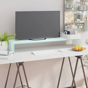 vidaXL TV stolek / podstavec na monitor sklo 100 x 30 x 13 cm [244131] Barva: Zelená