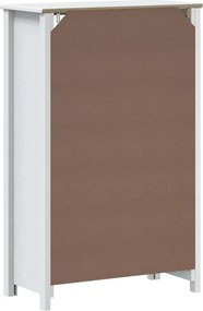 vidaXL Koupelnová skříňka BERG 69,5x34x110 cm masivní borovice [358546] Barva: Bílá