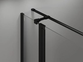 Mexen Mist T sprchový kout otevíratelný pravý 120 x 90 cm, černý rám, černý - 8A4T-120-090-70-70-P