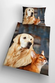 3d povlečení s labradorem a kočkou - Labrador Labrador 140x200 cm