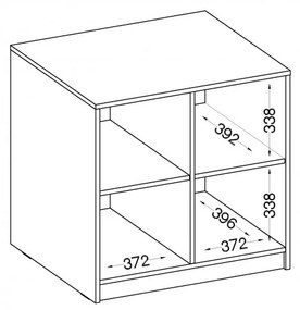 Skříňka Matylda 101 spodní světle šedá