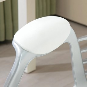 Vinsetto Kancelářská židle, ergonomická židle ke stolu s područky, polstrované opěradlo bílé