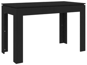Jídelní stůl černý 120 x 60 x 76 cm dřevotříska - Default Title