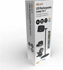 Solight WO68-B LED nabíjecí lampička 3v1 černá / 4W / 280lm / změna CC