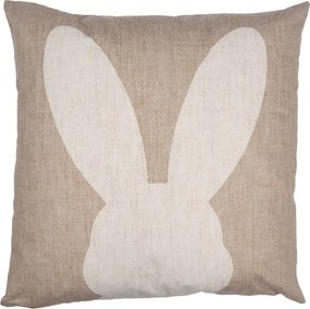 Béžový povlak na polštář s hlavou králíčka - 45*45cm