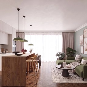 Sollux Lighting Závěsné svítidlo GINA olivově zelené