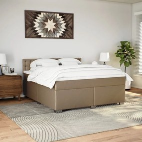 Box spring postel s matrací cappuccino 180 x 200 cm umělá kůže 3288435