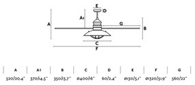 FARO WINCH FAN 33396 52“ hnědá/hnědá Reverzní stropní ventilátor