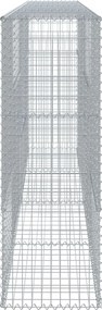 Gabionový koš s víkem 400 x 50 x 150 cm pozinkované železo 3295157
