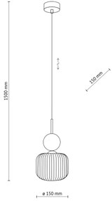 Lustr na lanku SOPHIA 1xE14/10W/230V černá/zelená/kouřová béžová