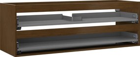 Mexen Box-A, závěsná skříňka 140 cm, 2 zásuvky, ořech, 91AX0-1400-470-2-86