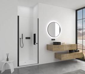 CERANO - Sprchové křídlové dveře Antelo L/P - černá matná, transparentní sklo - 120x190 cm, CER-CER-481756