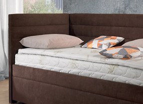 NEW DESIGN postele Rohová postel boxspring VENETO s úložným prostorem a čely, 100×200 cm Velikost postele: 100 × 200 cm, Strana: Levá
