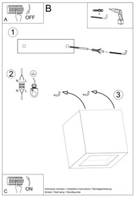 Nástěnné svítidlo Leo, 1x betonové stínidlo