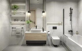 Ferro Vitto Verdeline, nástěnná sprchová baterie, černá matná, BVI7VLBL
