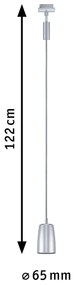 Paulmann 95625 Cover, závěsné svítidlo pro Urail system, max. 1x10W GU10, matný chrom/chrom