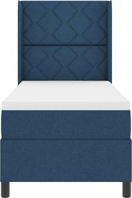 Postel s boxspringem s polštářem Modrá 190 x 90 cm textil 3341685