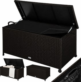 Polyratanový úložný box RICCO, 117 x 53 x 60cm, tmavě hnědá Casaria
