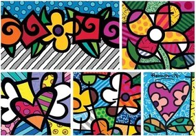 BLUEBIRD Puzzle Koláž: Srdce a květiny / 1500 dílků / od 14 let