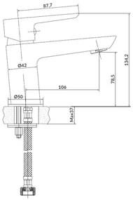 Cersanit S952-003 -Vanová sada s baterií + umyvadlová baterie MILLE lesklý chrom