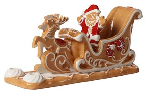 Vánoční dekorační svícen z kolekce WINTER BAKERY DECORATION Perníkové saně +