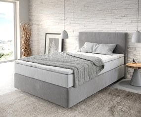 Boxspring postel Dream-Well 120x200 cm mikrovlákno šedá s taštičkovou