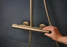 Hansgrohe Pulsify S Puro kartáčovaný bronz / Sprchový set s termostate
