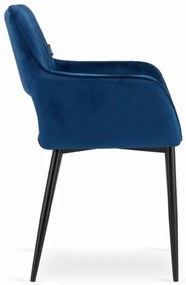 Sametová židle Lisbon modrá
