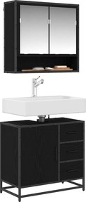 Sada koupelnového nábytku 2 ks Černý dub 65 x 33 x 60 cm 3402508