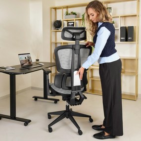 Ergonomické křeslo Preda – Šedý
